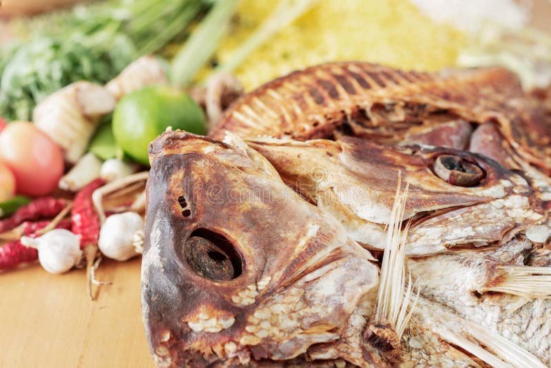 Dried fish for cooking. stock image. Image of board, food - 97067977