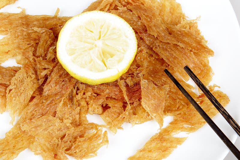 Dried Fish Decorated with Lemon Stock Photo - Image of lunch, prepared ...