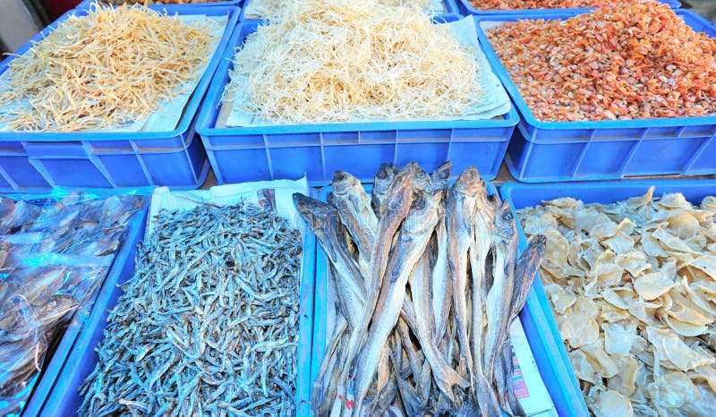 Dried fish market stock photo. Image of fish, vendor - 21631278