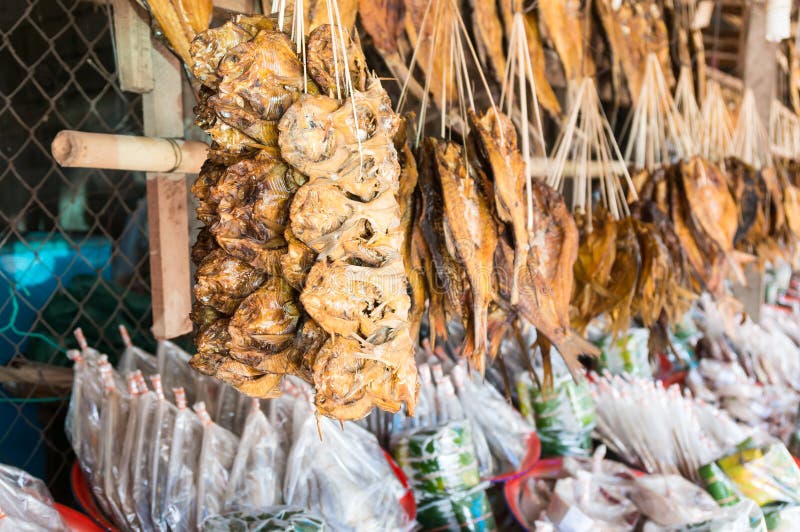 Dried fish at the Market stock image. Image of traditional - 87483767
