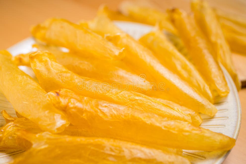 Dried fish maw close up stock image. Image of ingredient - 287982299