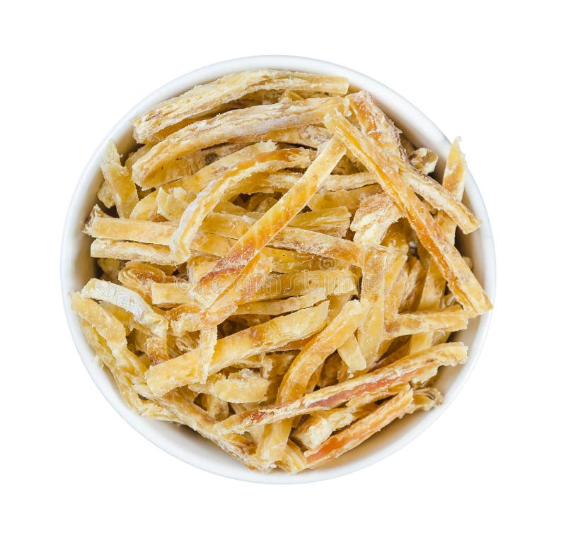 Dried Fish in a Round Plate Isolated on White Stock Image - Image of ...
