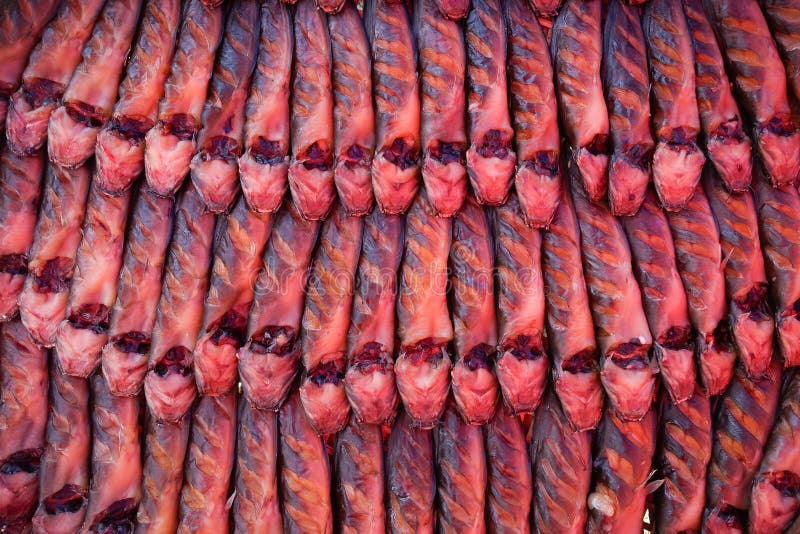 Dried Fish Slice in the Market. Stock Photo - Image of house, fish ...