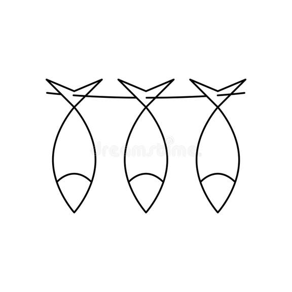 Dried Fish, Vector Illustration Stock Vector - Illustration of drawing ...