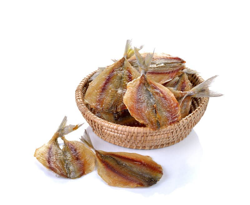 Dried Fish on White Background Stock Photo - Image of smoked, fish ...