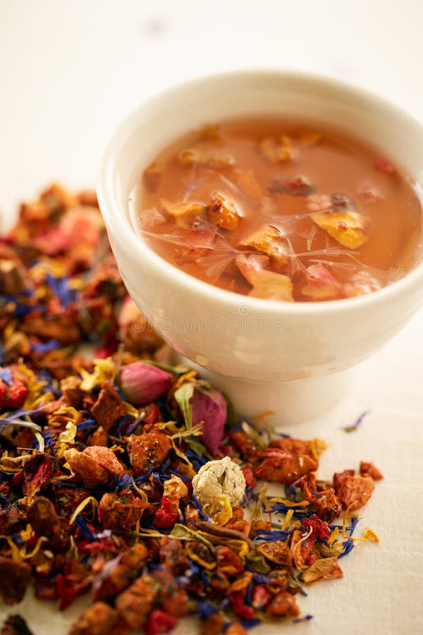 Dried Flower Tea and Petal Tea Stock Photo - Image of puer, antioxidant ...