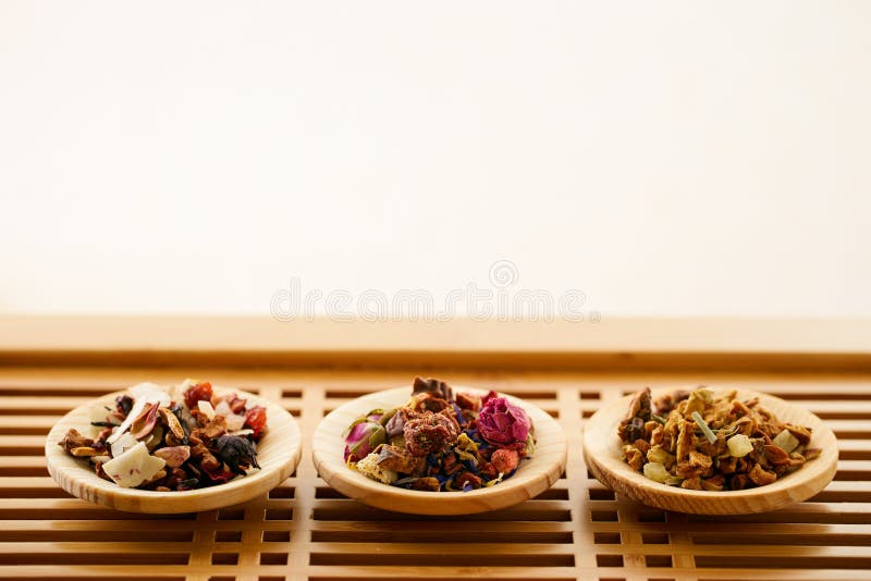 Dried Flower Tea, Various Dried Leaves Stock Image - Image of organic ...