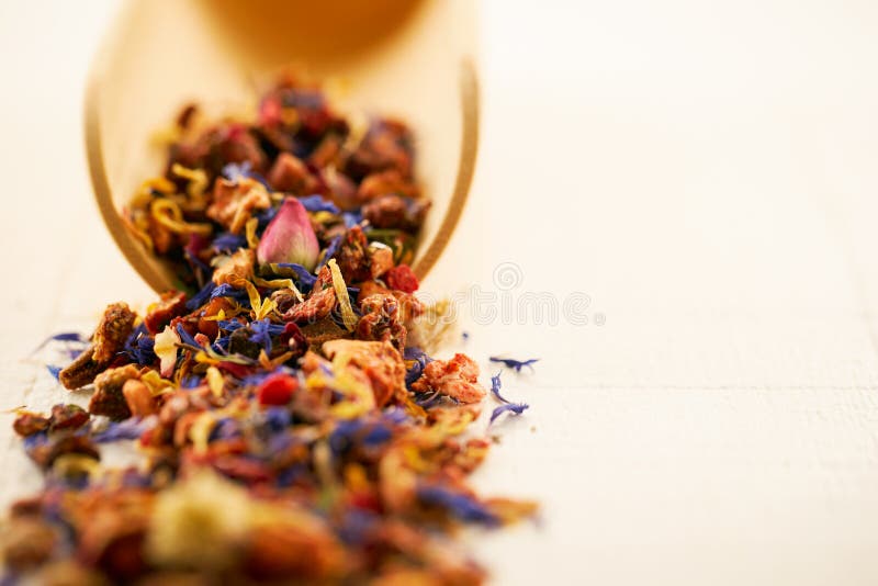 Dried Flower Tea, Various Dried Leaves Stock Photo - Image of ...