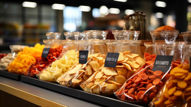 Dried Food Products Display in a Super Store Stock Photo - Image of ...