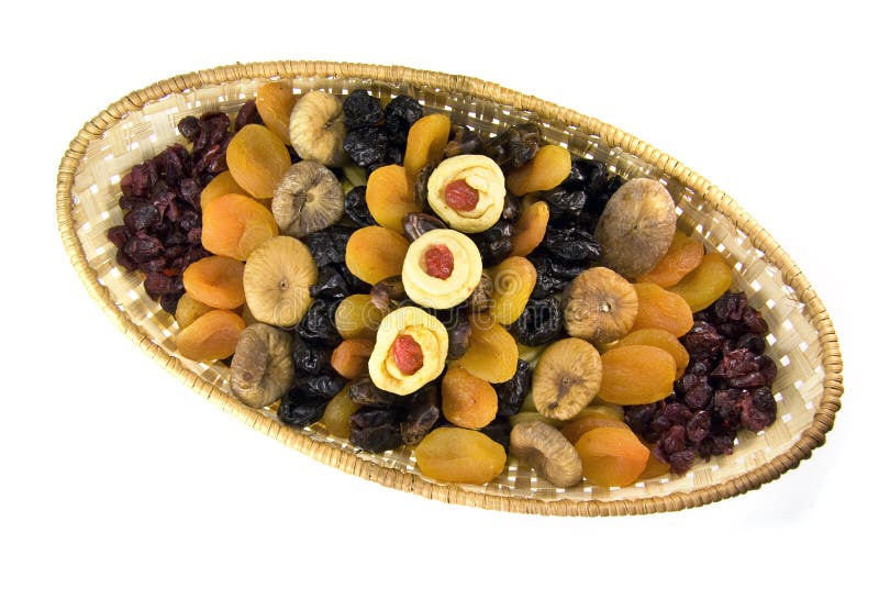 Dried fruit in a basket stock image. Image of fruit, basket - 7881607