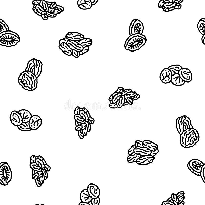 Dried Fruit Healthy Snack Vector Seamless Pattern Stock Vector ...