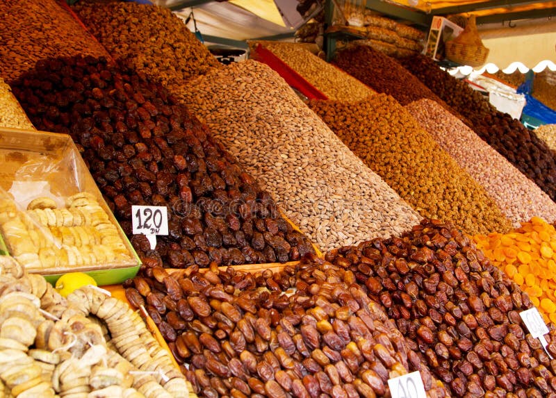 Dried fruit and peanuts stock photo. Image of morocco - 22519794