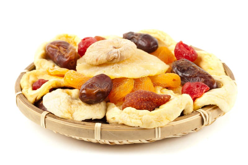 Traditional Dried Fruits in a Glass Tray. Jewish Holiday Tu Bishvat ...