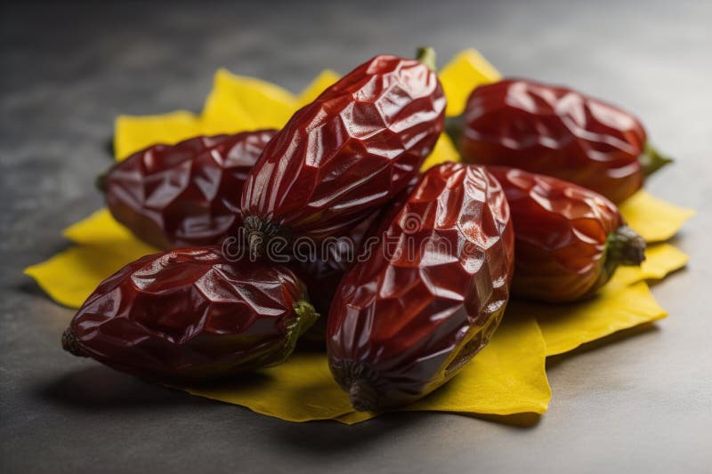 Dried Fruits of Date Palm on a Solid Color Background. Toned Stock ...