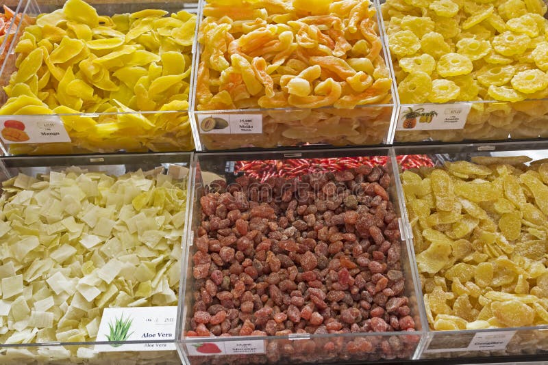 Dried fruits on display stock image. Image of healthy - 44533063