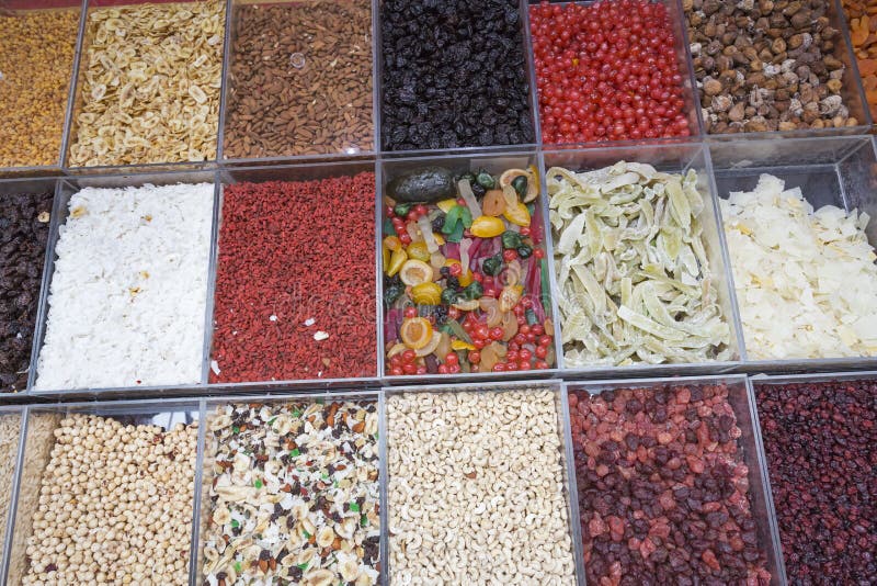 Dried fruits on display stock image. Image of healthy - 44533063