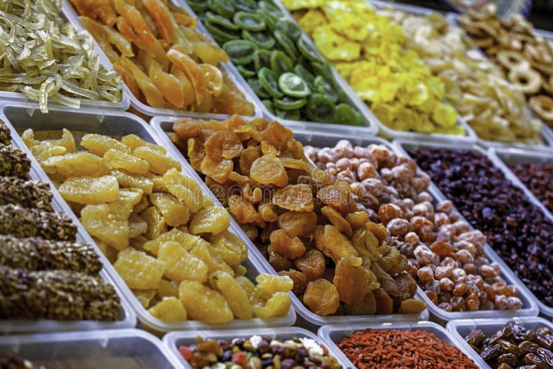 Dried fruits on display stock image. Image of healthy - 44533063