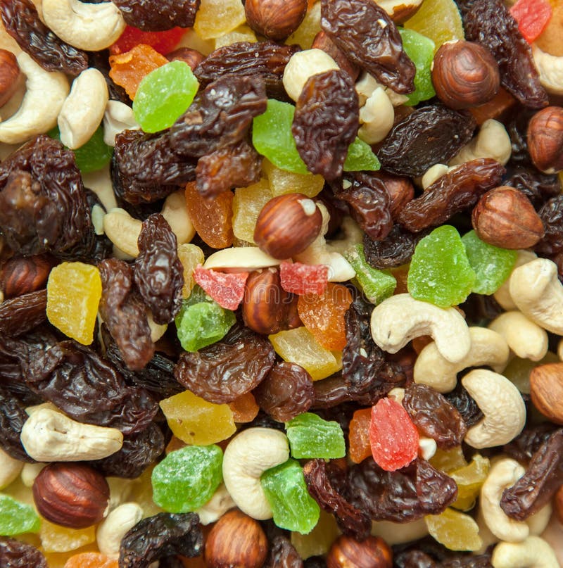 Dried Fruits and Nuts in Soft Focus Stock Image - Image of health ...