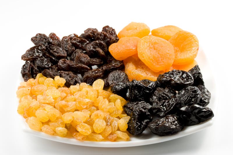 Traditional Dried Fruits in a Glass Tray. Jewish Holiday Tu Bishvat ...