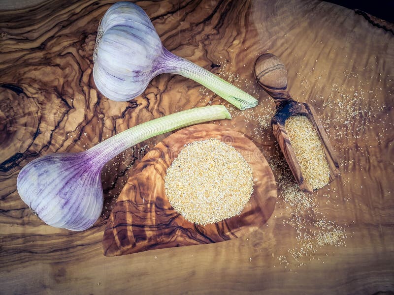 Dried Garlic granules stock image. Image of flavoring - 210406345