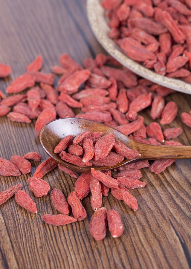 Dried Goji Berries Also Known As Wolfberry Stock Image - Image of close ...