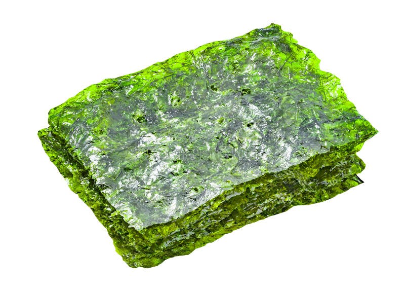 Dried Green Pressed Nori Leaves Isolated on a White Background Stock ...
