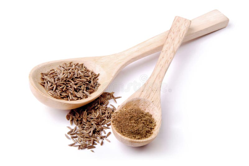 Dried and Ground Cumin in Two Wooden Spoons Stock Image - Image of ...