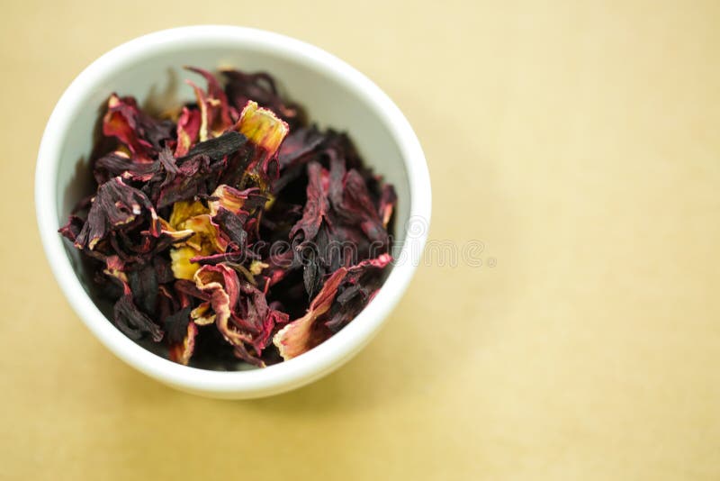 Dried Hibiscus on White Background Stock Photo - Image of ingredient ...