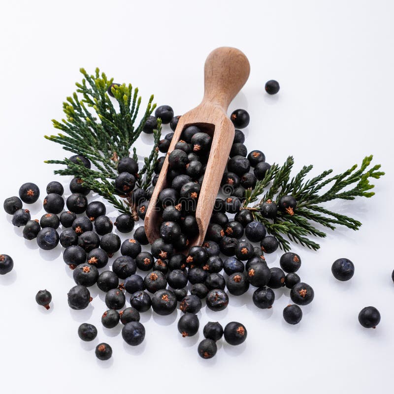 Dried Juniper Berries on a White Background Stock Photo - Image of ...