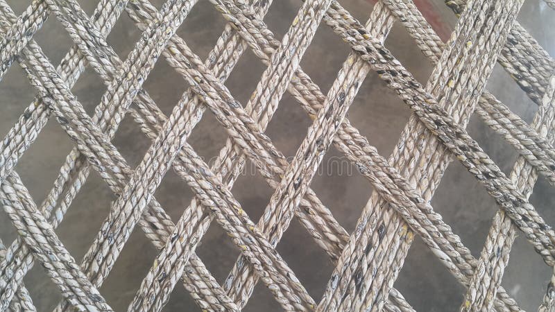 Dried Jute Thread Or Ropes Interwoven For Making Traditional Bed Called ...