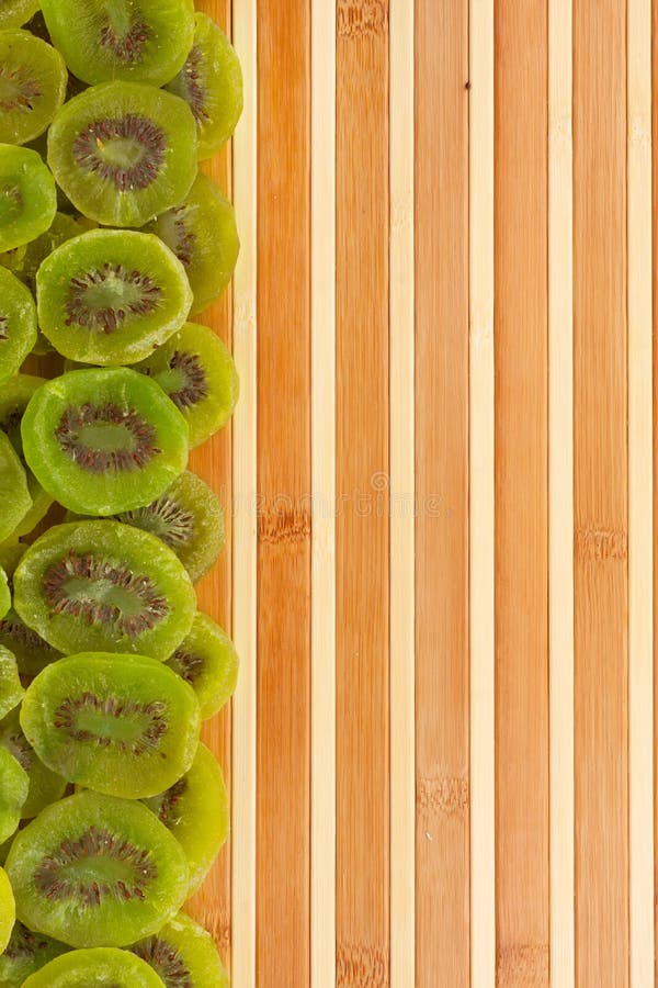 Dried Kiwi Lying Bamboo Mat Stock Photos - Free & Royalty-Free Stock ...