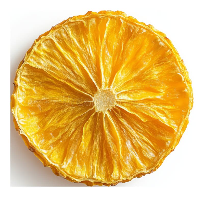Dried Lemon Slice on Transparent Background, Detailed Texture. Citrus ...