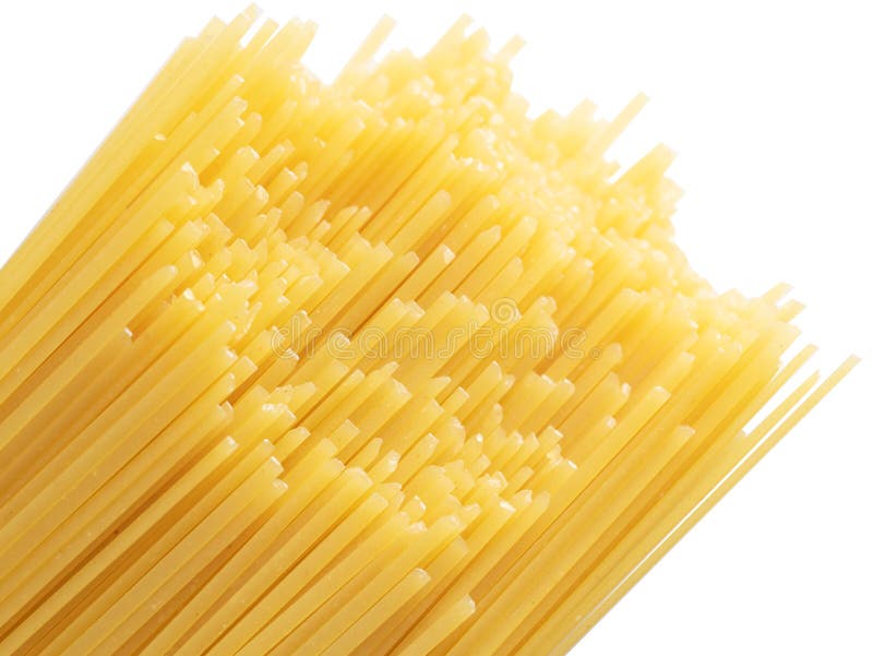 Dried Long Pasta Isolated on White Background. Stock Photo - Image of ...