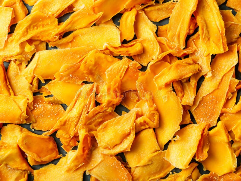 Dried Mango Chips. Close Up Stock Illustration - Illustration of ...
