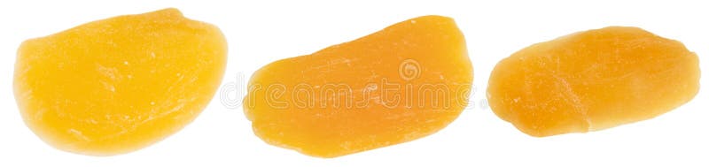 Dried Mango Isolate on White. Collection Stock Image - Image of color ...