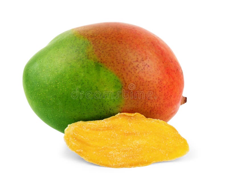 Dried Mango Lay on the White Plate Stock Image - Image of dessert ...