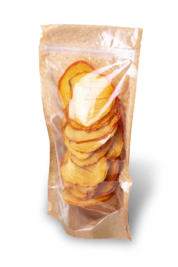 Dried Mango in a Package. Isolated on a White Background Stock Image ...