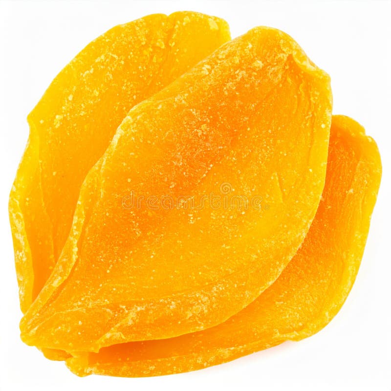 Dried Mango Slices on White Background Stock Illustration ...