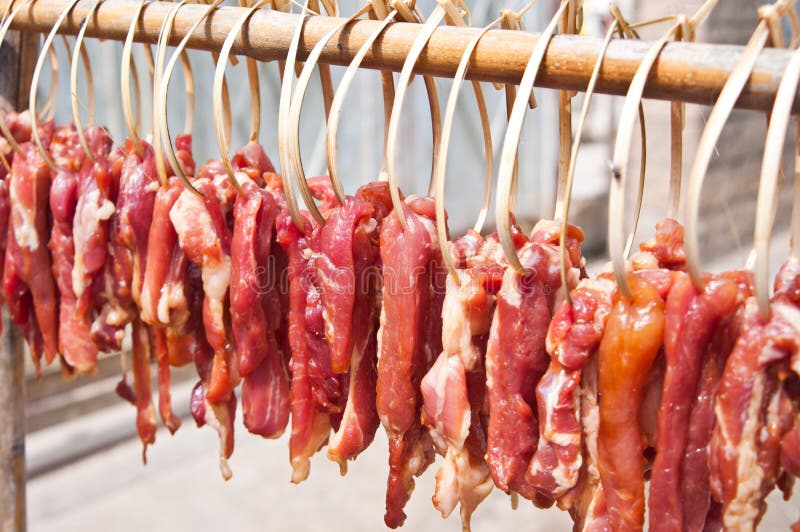Dried meat with sunlight stock photo. Image of pile, processing - 25743658