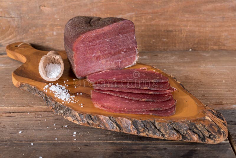 Dried meat stock image. Image of background, delicious - 61796393