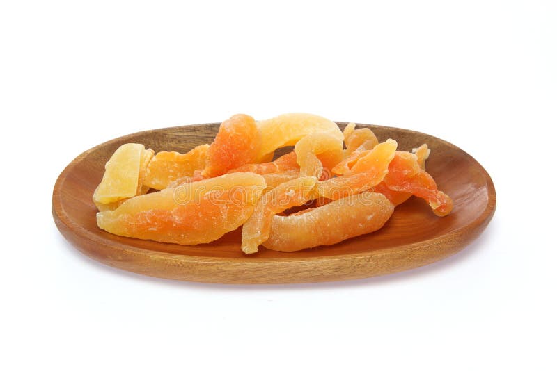 Dried melon in a plate stock photo. Image of isolated - 95989996