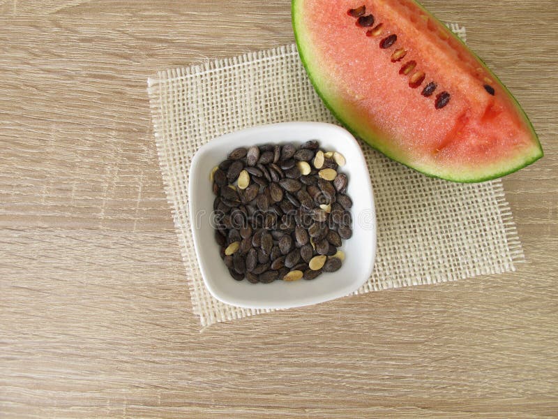 Dried Melon Seeds and Watermelon Stock Image - Image of superfood ...