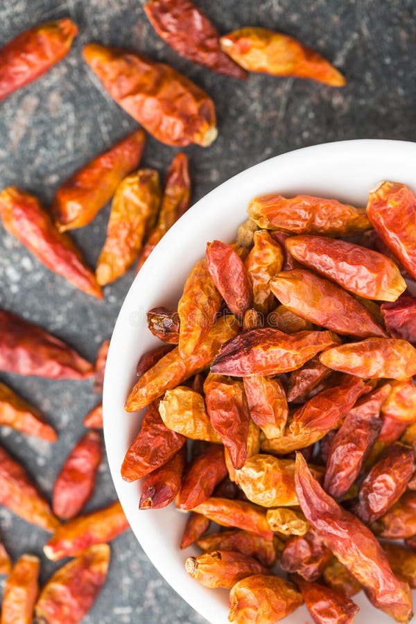 Dried mini chili peppers stock image. Image of healthy - 76272691