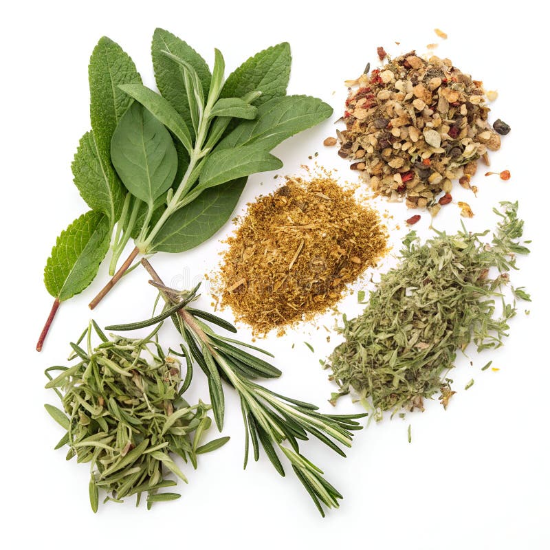 Dried Mixed Herbs Isolated on Transparent Background Stock Illustration ...