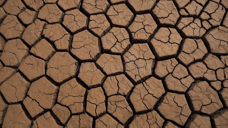 Dried Mud Pattern Forming Natural Hexagonal Shapes Variation 2 Stock ...