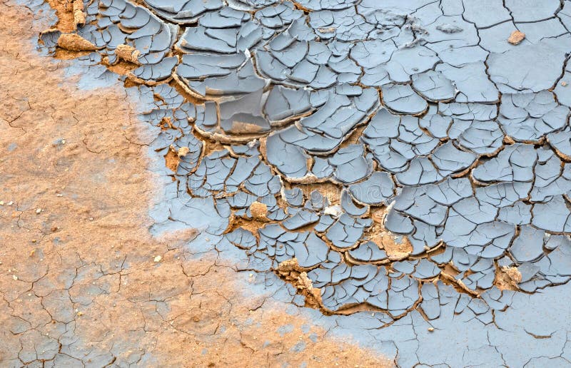 Dried Mud Pattern from a Geothermal Area in Iceland Stock Image - Image ...