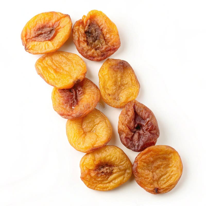Dried Nectarines Isolated on Transparent Background Stock Illustration ...