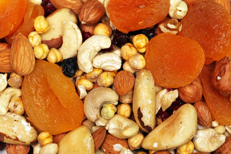 Dried Nuts and Fruits stock photo. Image of cashew, food - 24090148