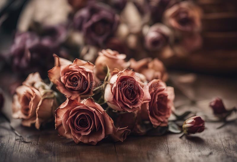 Dried old roses Very stock photo. Image of valentine - 305178276