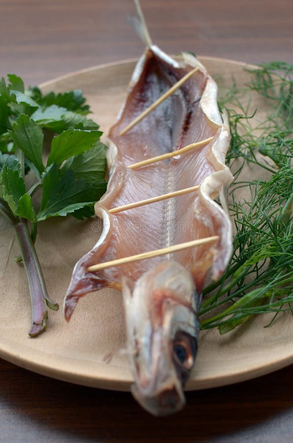 Smoked And Dried Baikal Omul On The Trade Counter Stock Photo - Image ...